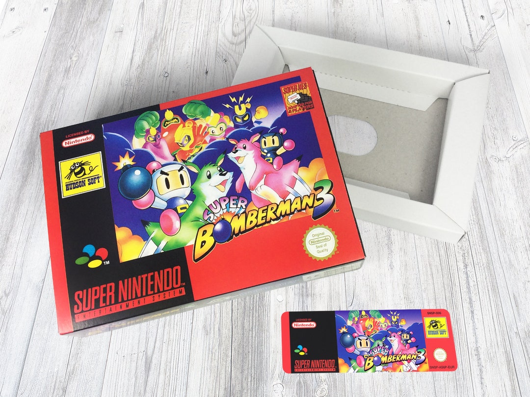 SNES Box: Super Bomberman 3 - Etsy