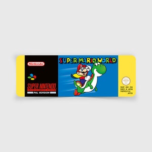 SNES Label: Super Mario World - Etsy