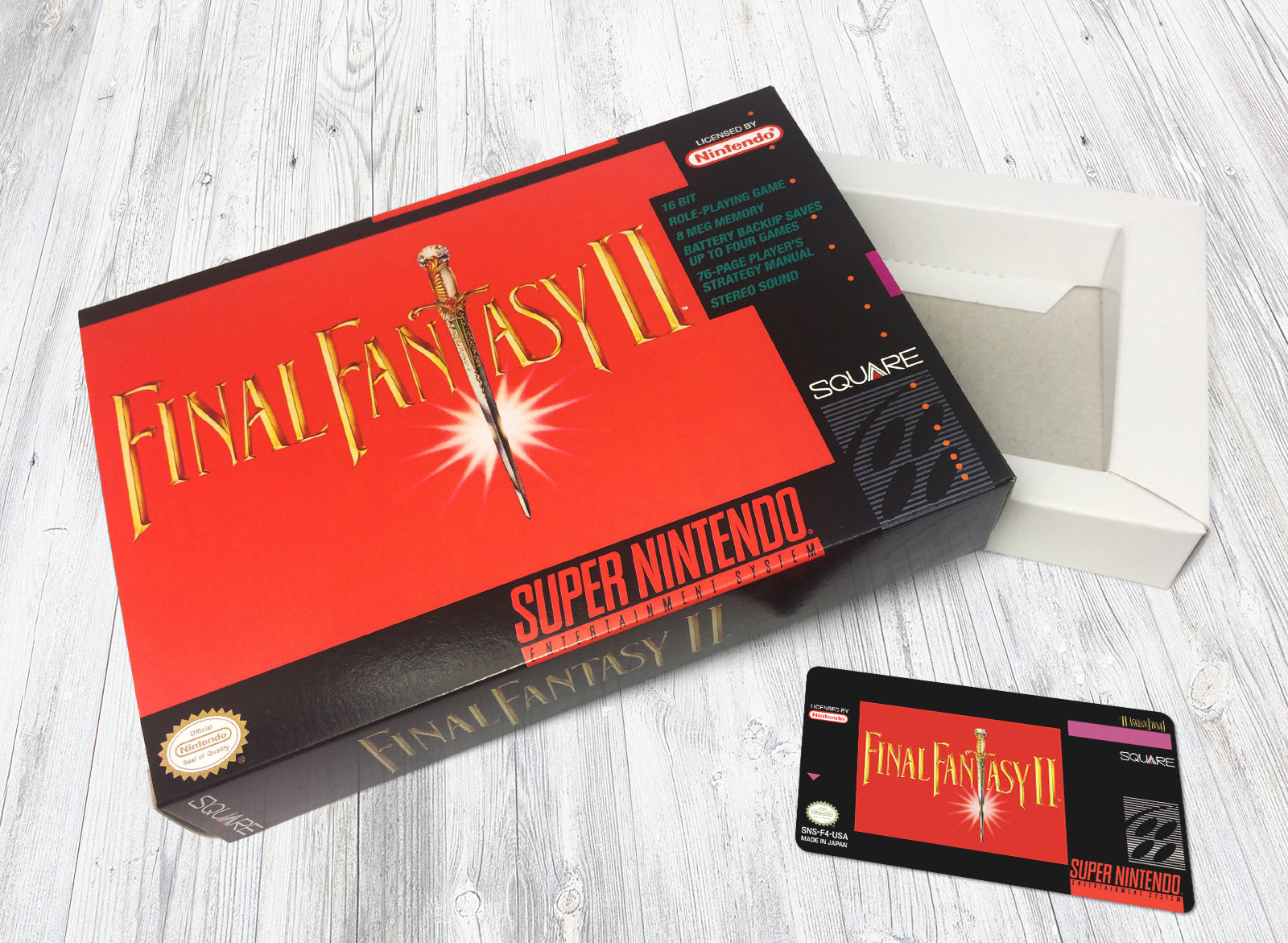 SNES Box: Final Fantasy II USA - Etsy
