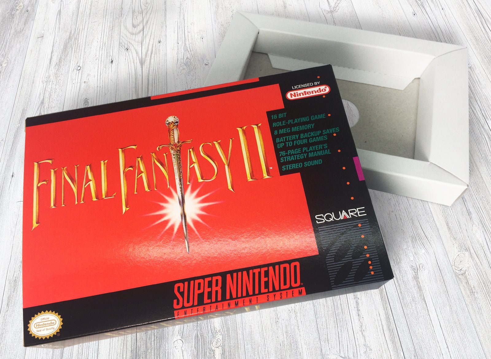 SNES Box: Final Fantasy II USA - Etsy