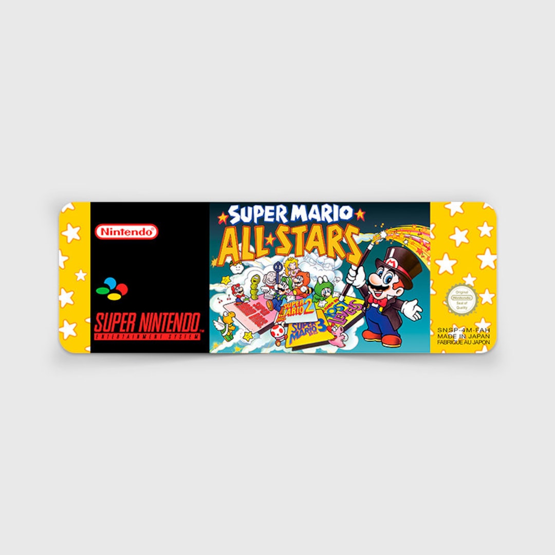 SNES Label: Super Mario All-stars - Etsy