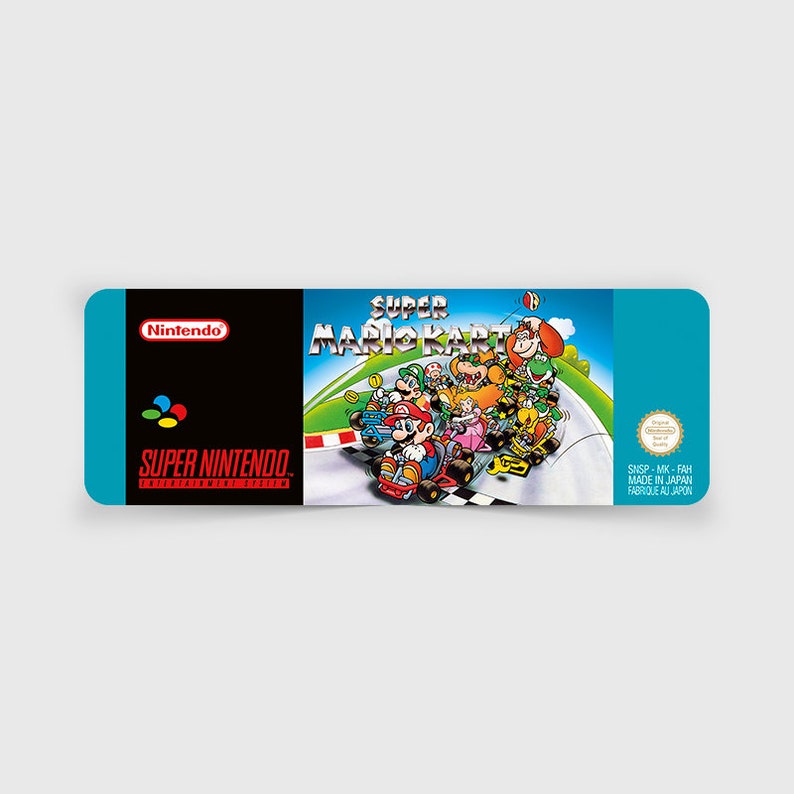 SNES Label: Super Mario Kart - Etsy