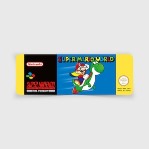 SNES Label: Super Mario World - Etsy