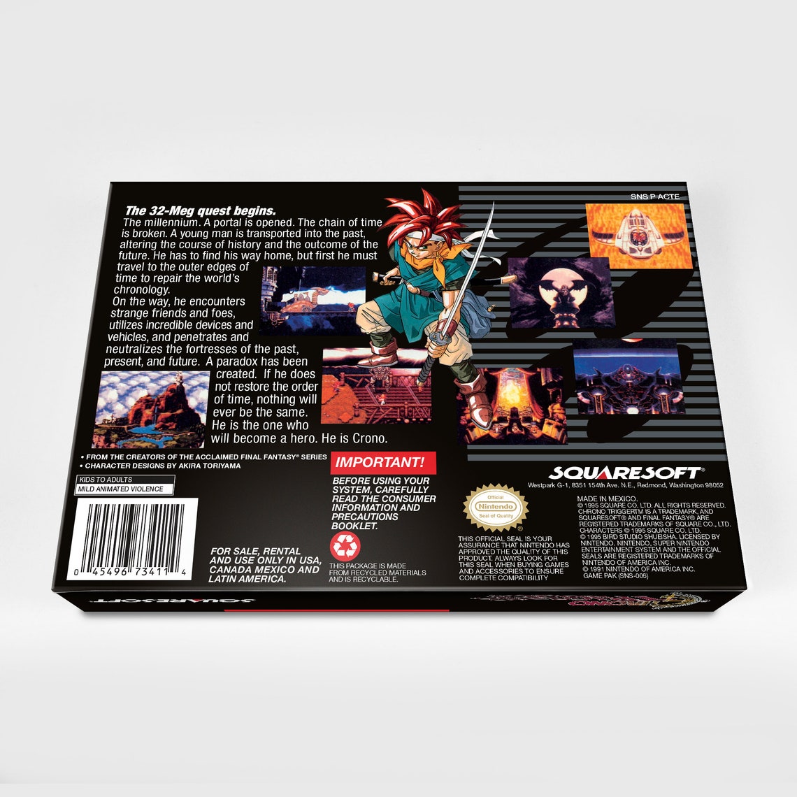 SNES-box: Chrono Trigger [USA] - Etsy.de