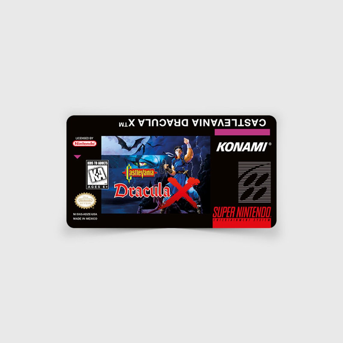 SNES Label: Castlevania Dracula X - Etsy