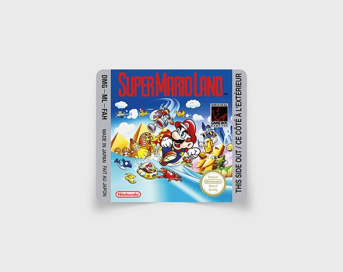 Game Boy Label: Super Mario Land - Etsy