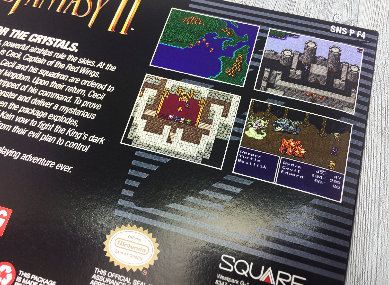 SNES Box: Final Fantasy II USA - Etsy