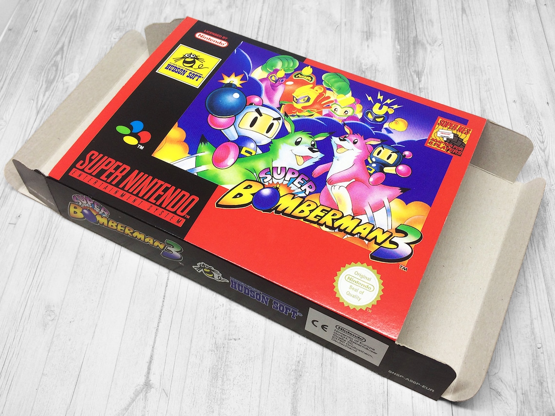 SNES Box: Super Bomberman 3 - Etsy