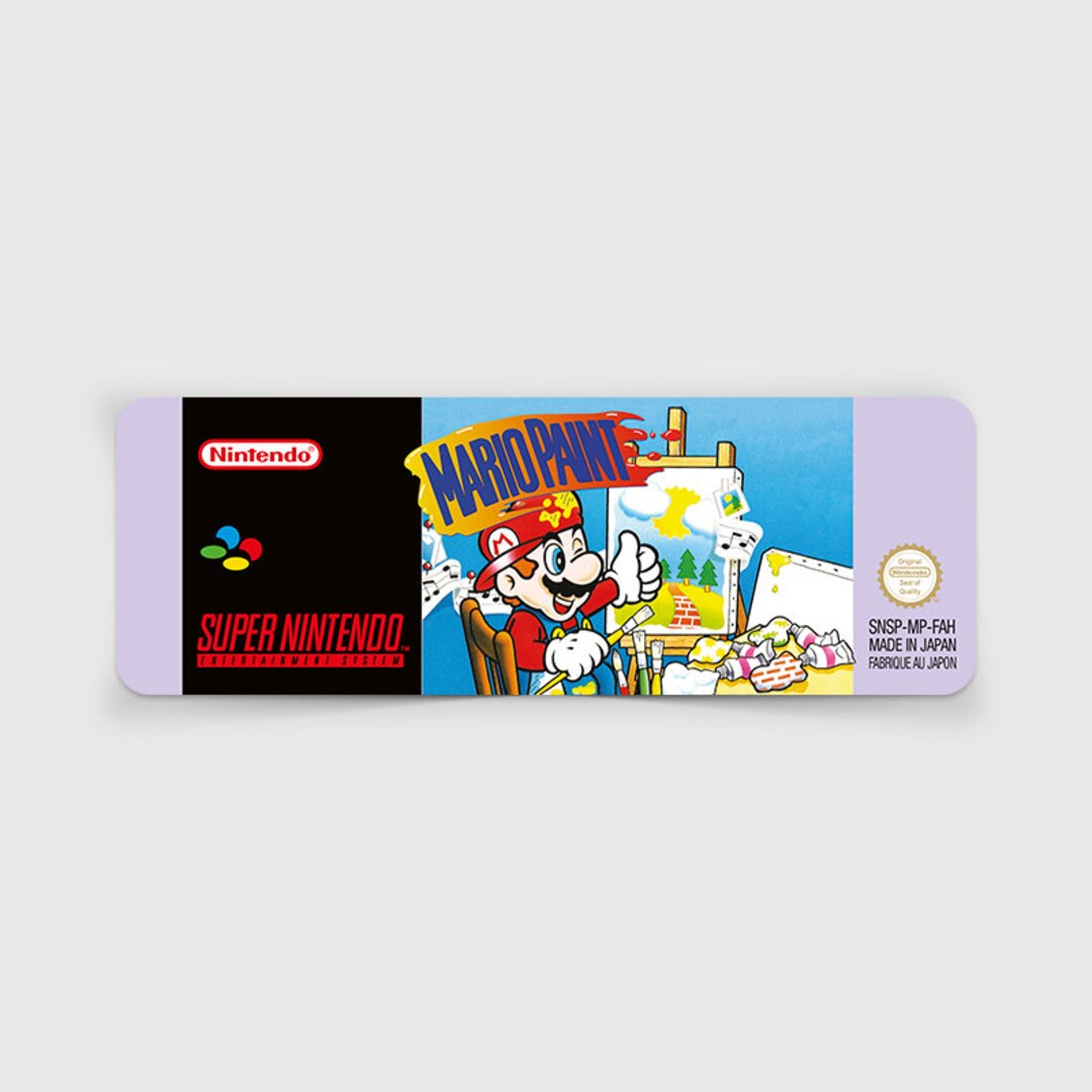 SNES Label: Mario Paint - Etsy