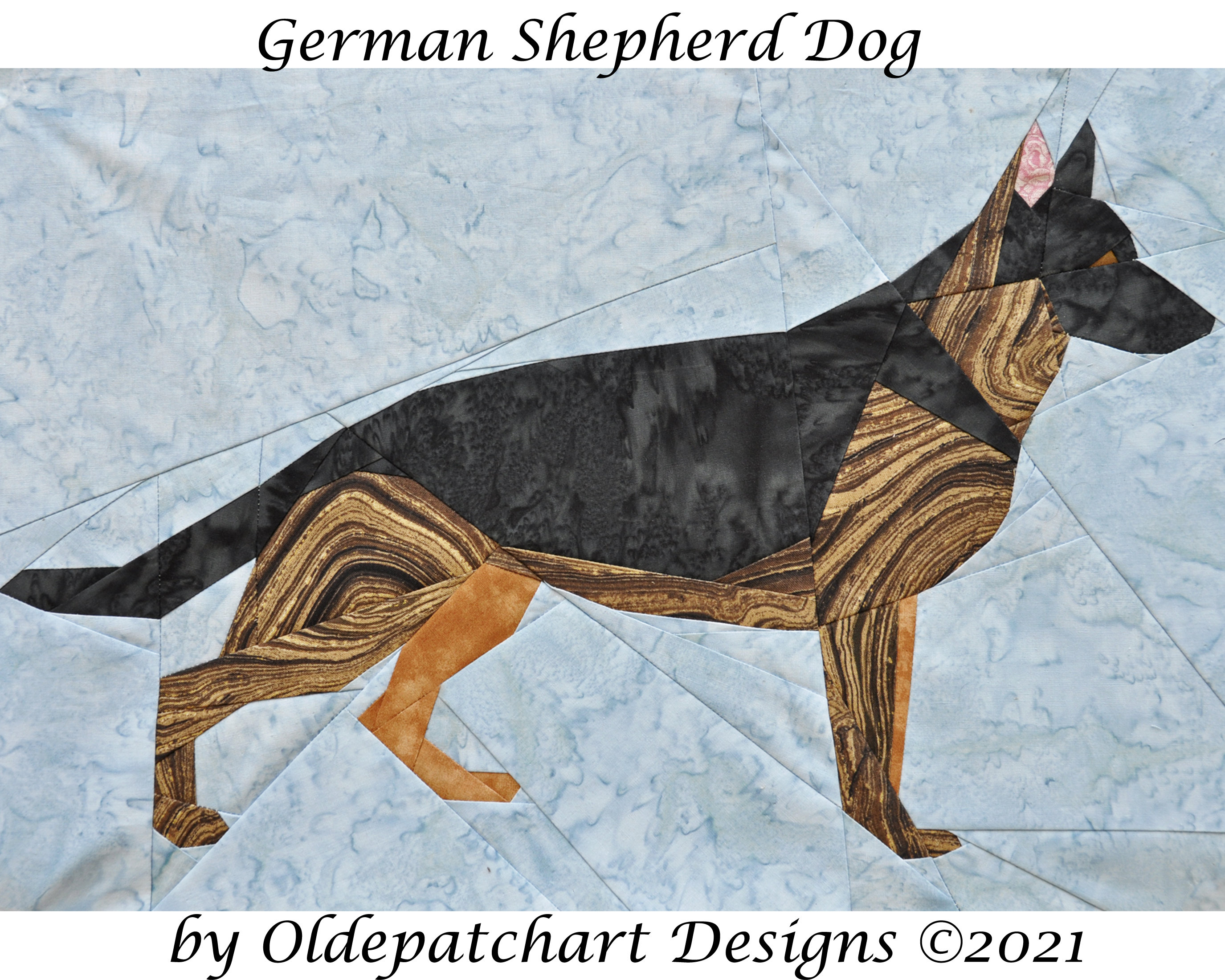 German Shepherd Dog Foundation Paper Piecing Pattern - Etsy