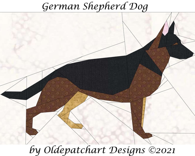 German Shepherd Dog Foundation Paper Piecing Pattern - Etsy