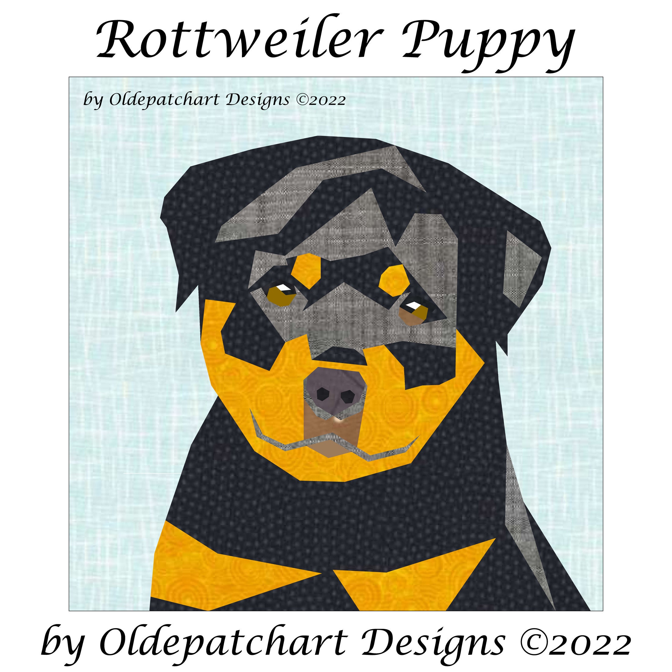 Rottweiler Puppy Foundation Paper Piecing Pattern - Etsy