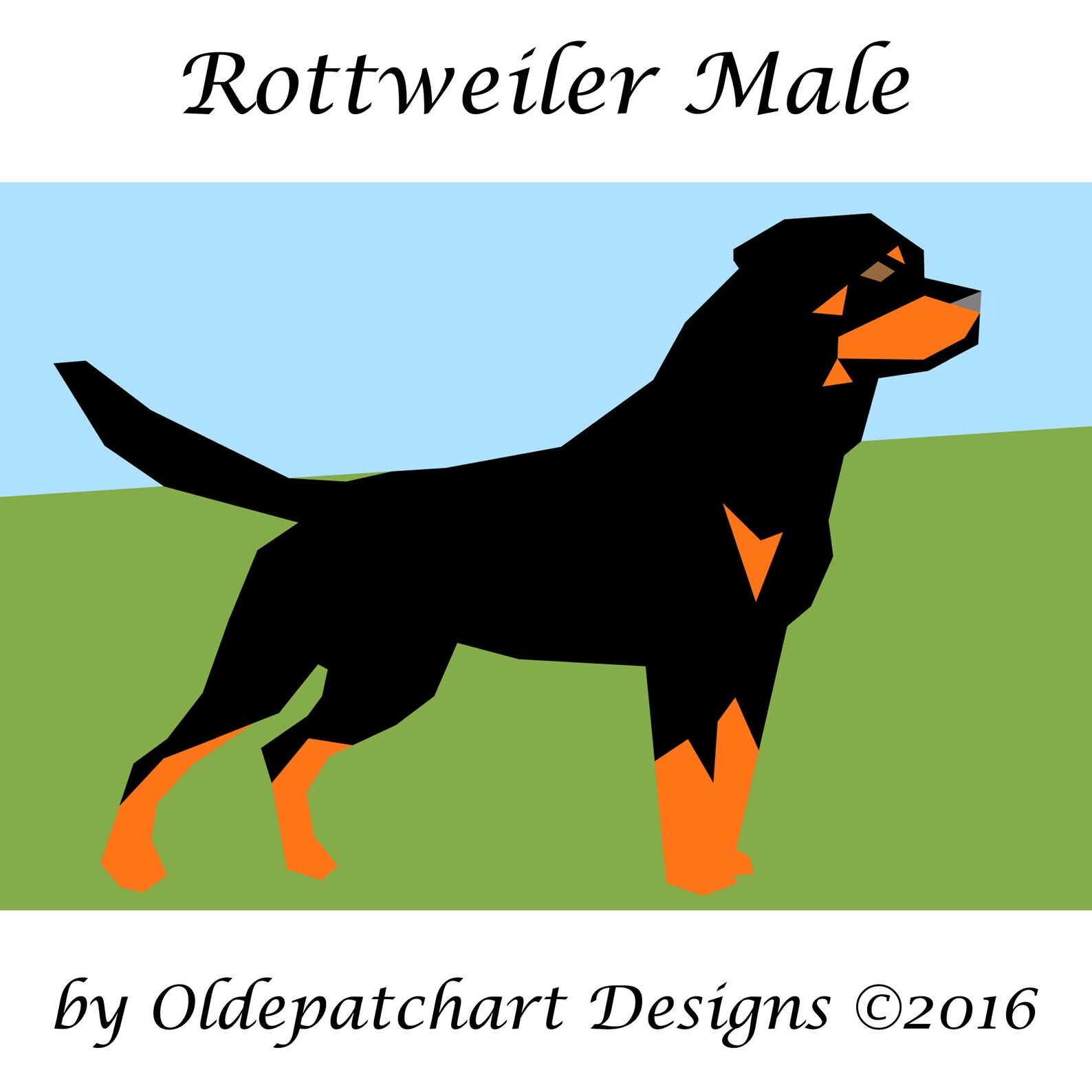 Rottweiler Male Foundation Paper Piecing Pattern - Etsy