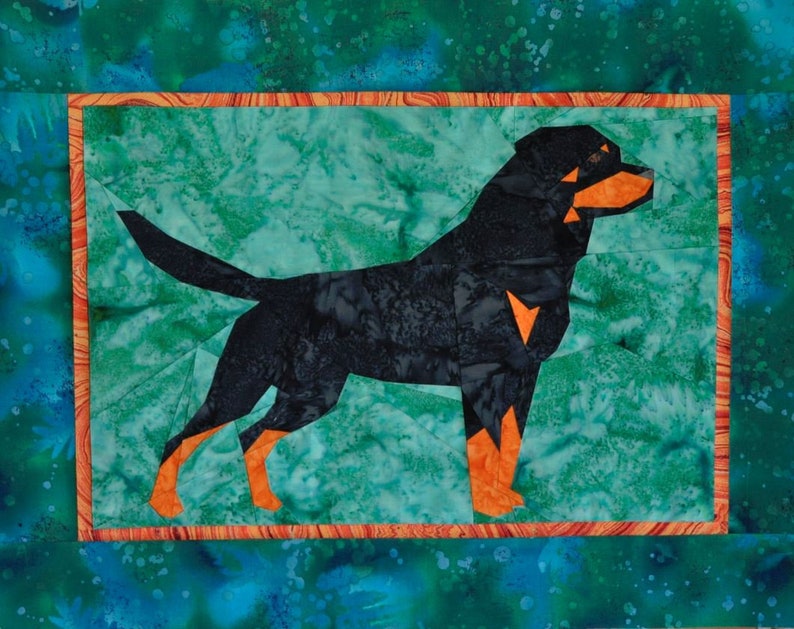 Rottweiler Male Foundation Paper Piecing Pattern - Etsy