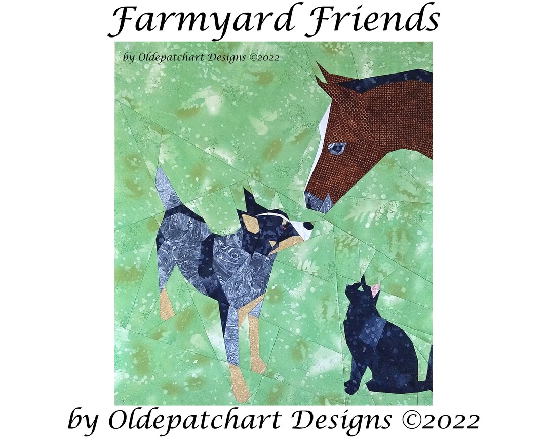 Farmyard Friends Foundation Paper Piecing Pattern - Etsy