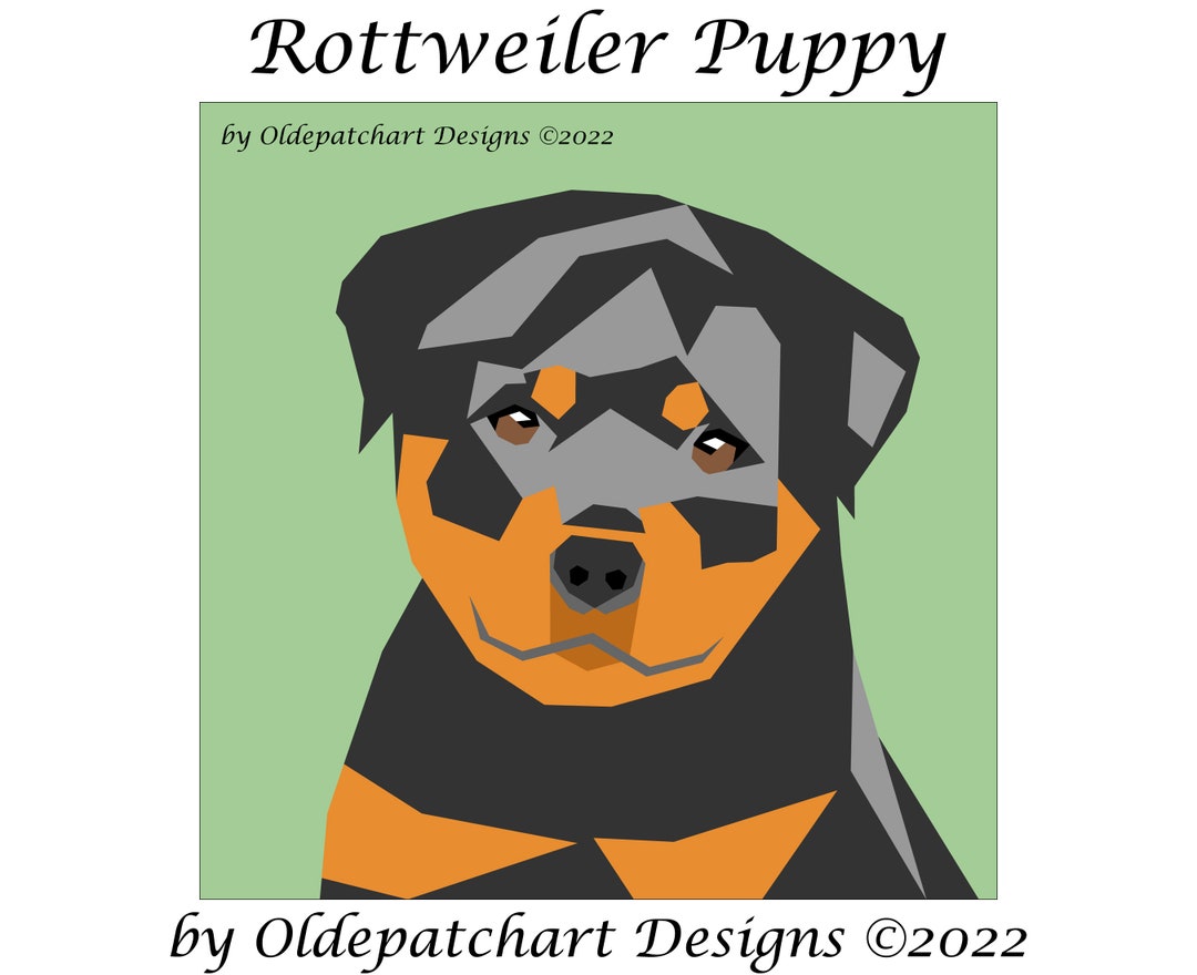 Rottweiler Puppy Foundation Paper Piecing Pattern - Etsy