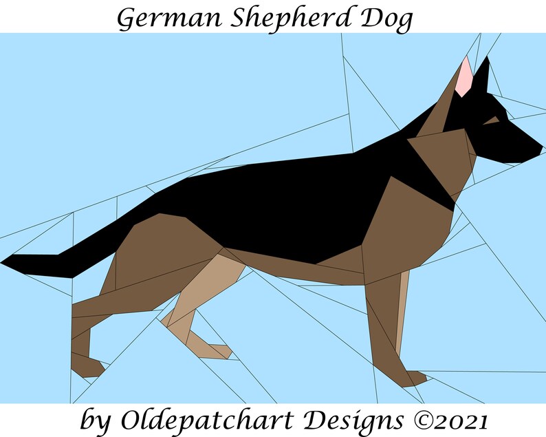 German Shepherd Dog Foundation Paper Piecing Pattern - Etsy