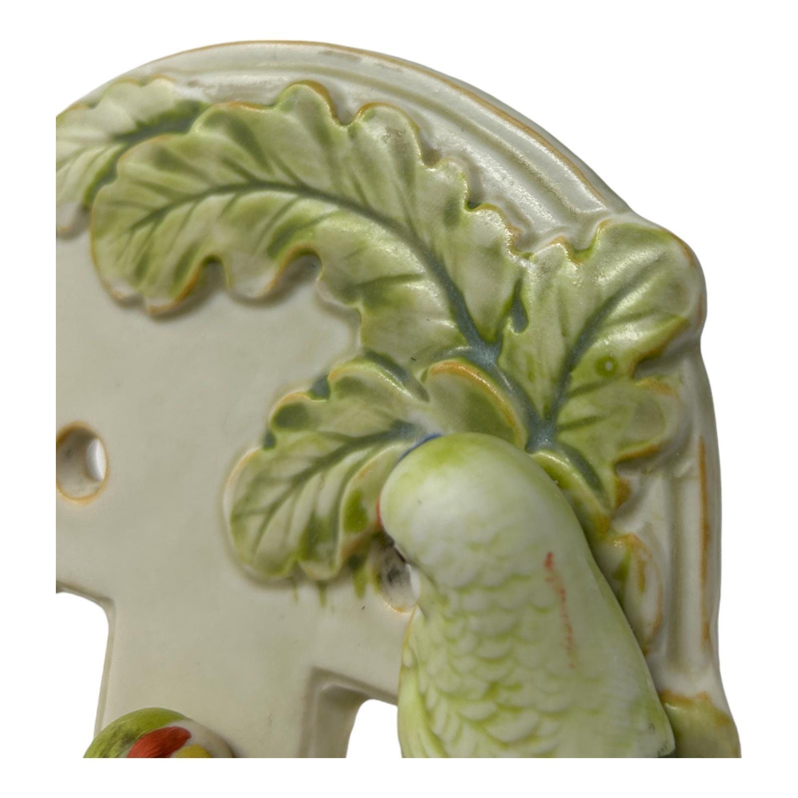 Takahashi Porcelain Double Switch Plate Tropical Parrots Birds 3D ...