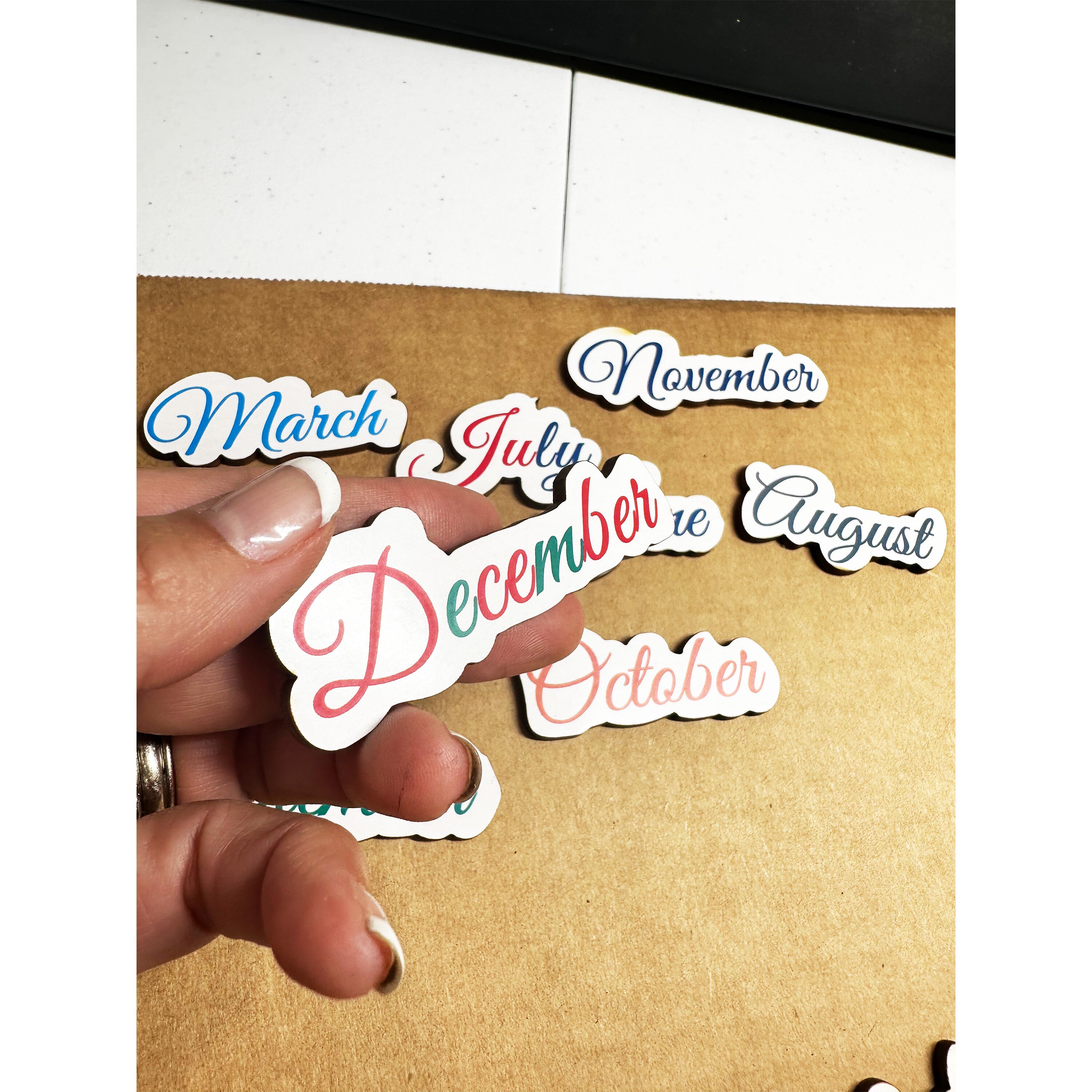 Months Magnets for Wall Calendar Rainbow Color Planner Months - Etsy