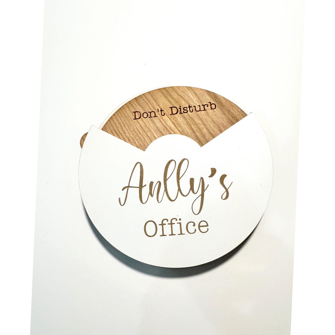 Custom In/out Door Sign: Rotating Message Plate - Wood & Acrylic - Etsy