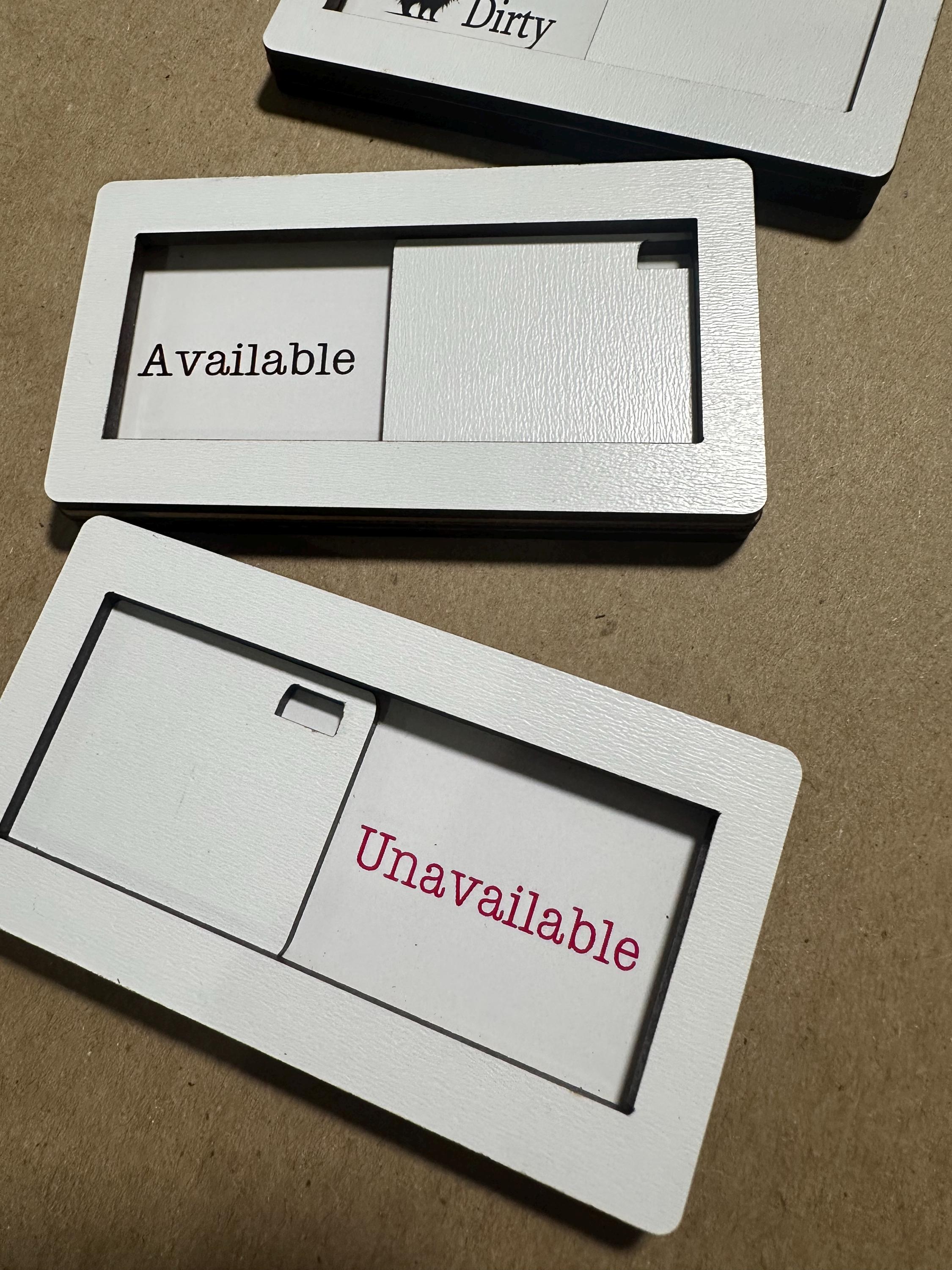 Sliding Door Sign: Available/unavailable Office Plaque (4x2.25 Inches ...