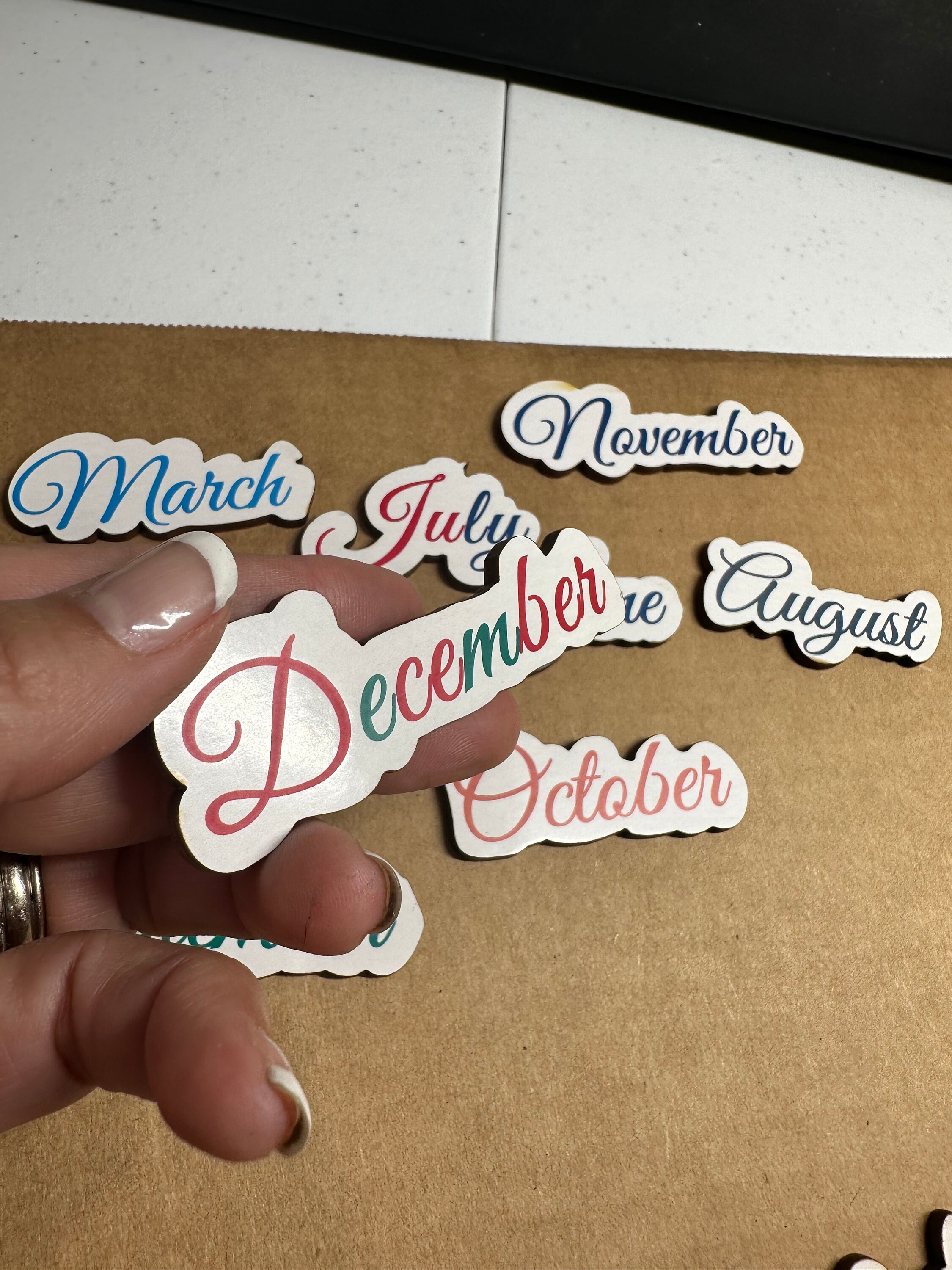 Months Magnets for Wall Calendar Rainbow Color Planner Months - Etsy