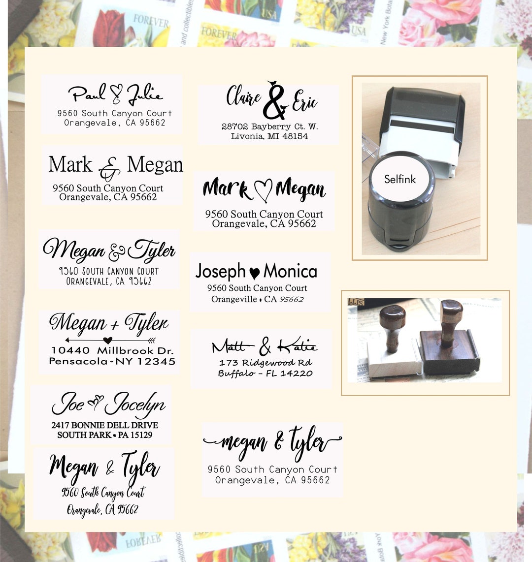 Custom Return Address Stamp: Self-inking Modern Family Stamper - Etsy