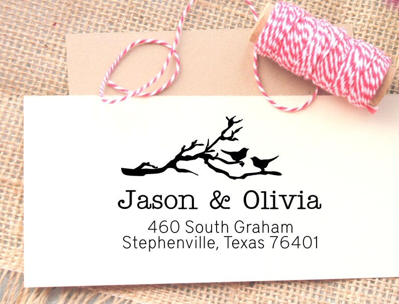 Birds Family Return Address Stamp Personalized Address Stamp - Etsy