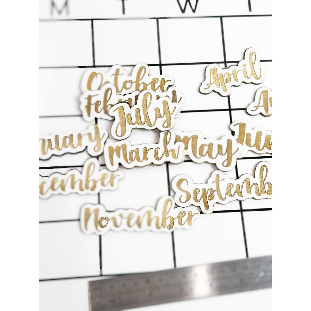 Gold Months Magnets: Perpetual Calendar Planner - Etsy
