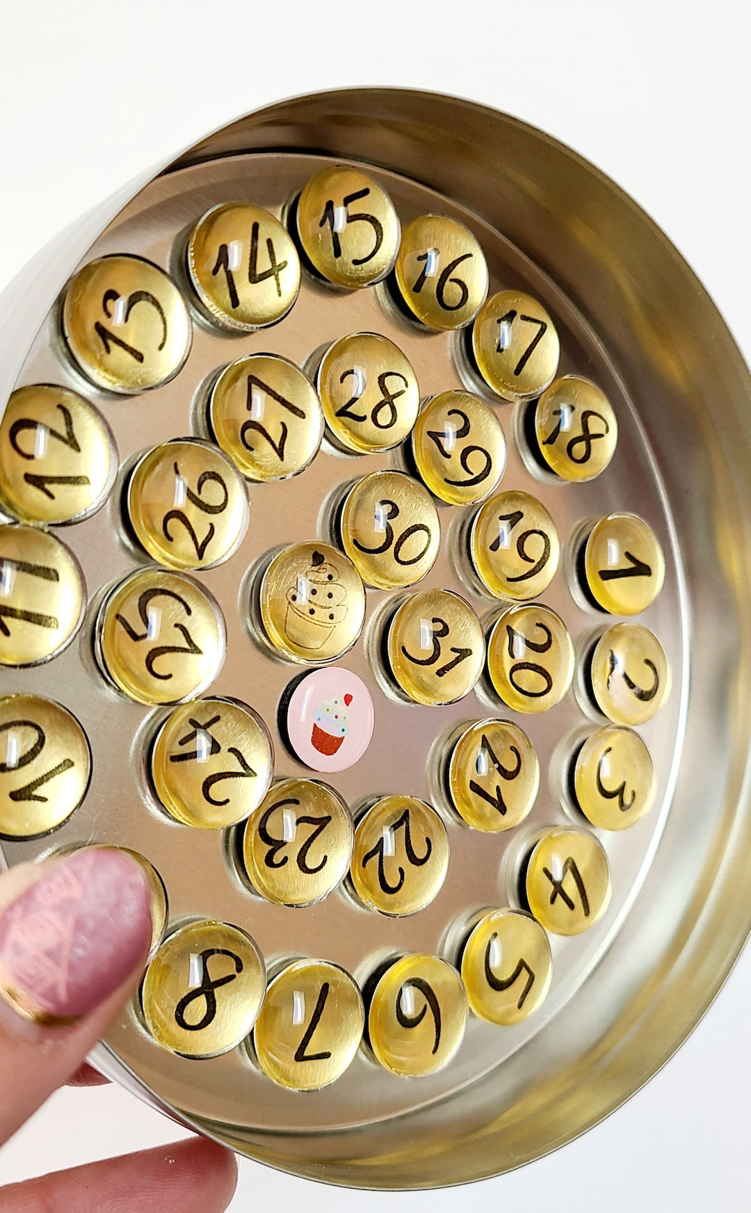 Gold Number Magnets for Calendar Board or Wall Calendar - Etsy