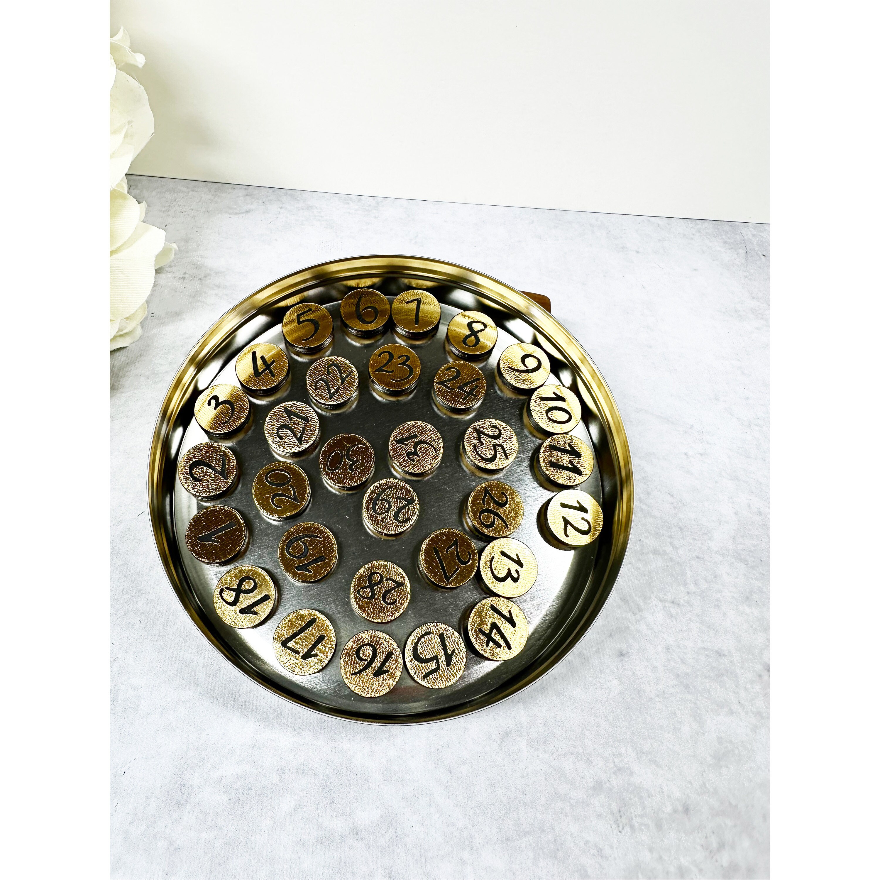 Gold Calendar Magnets Numbers Metallic Perpetual Calendar - Etsy