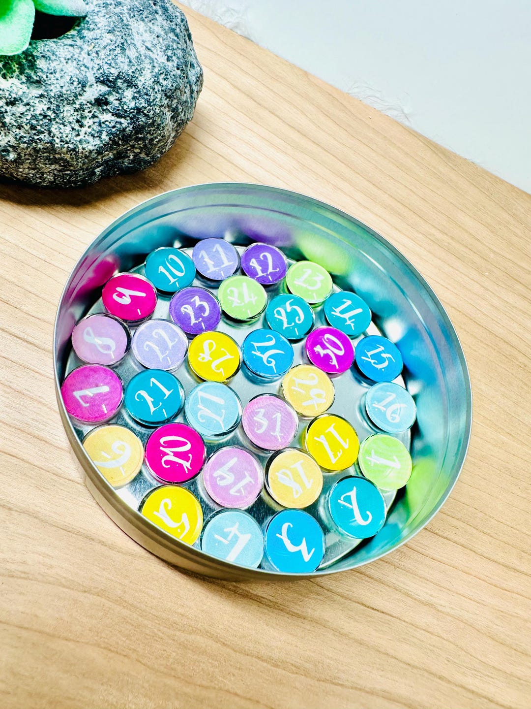 Magnets Numbers for Magnetic Calendar Rainbow Vibrant Colors - Etsy