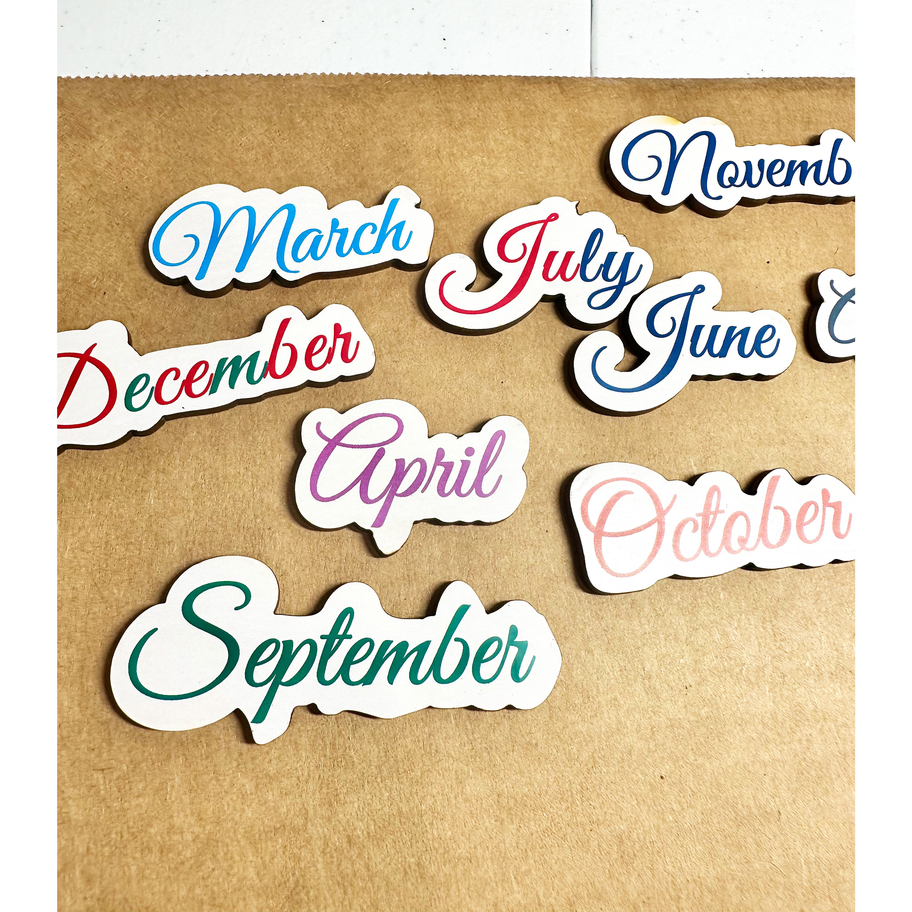 Months Magnets for Wall Calendar Rainbow Color Planner Months - Etsy