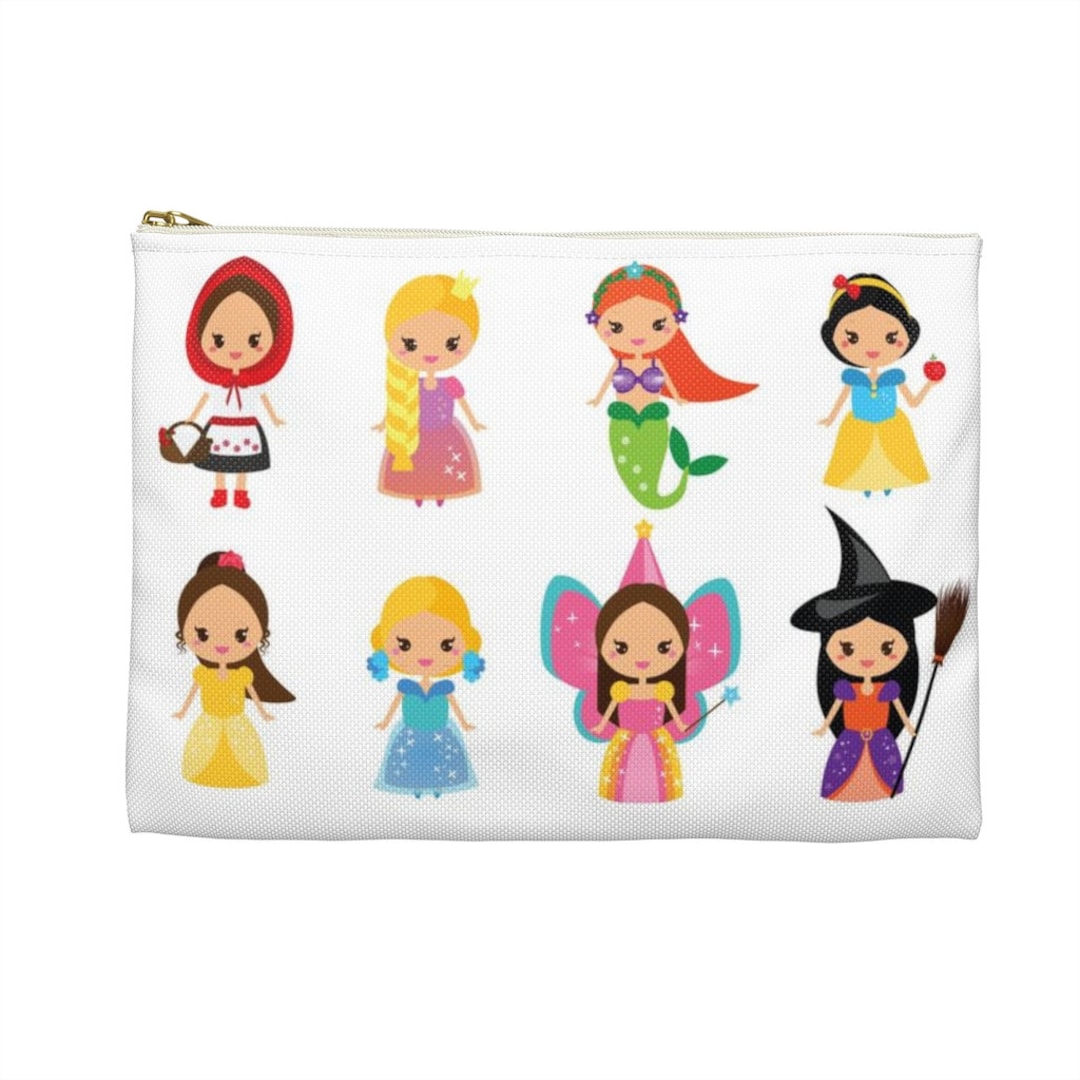 Princess Kids School Pencil Pouch - Double Sided Cute Princess ...