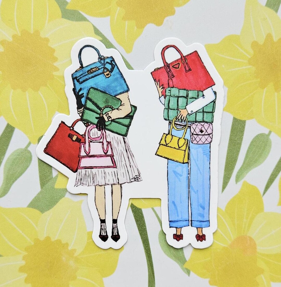 Fashion Handbag Vinyl Sticker - Cup Mug Tumbler Cell Phone Laptop ...