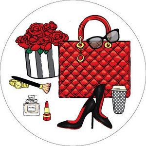 X48 Fashion Handbag Shoes Stickers Set | Purse Bag Scrapbook Sticker ...