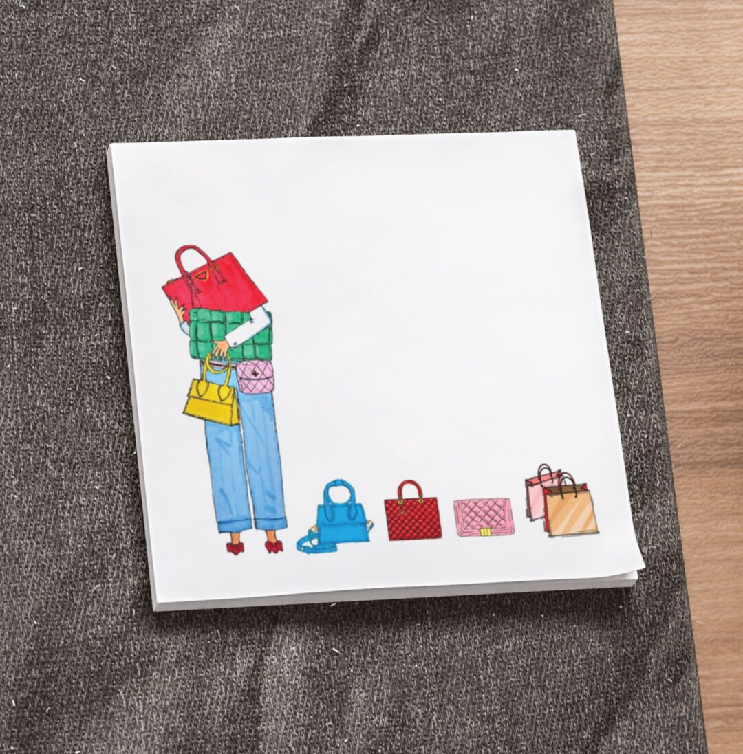 Fashion Handbag Post Its Cute Sticky Notes Bag Lover | Gift for Her ...