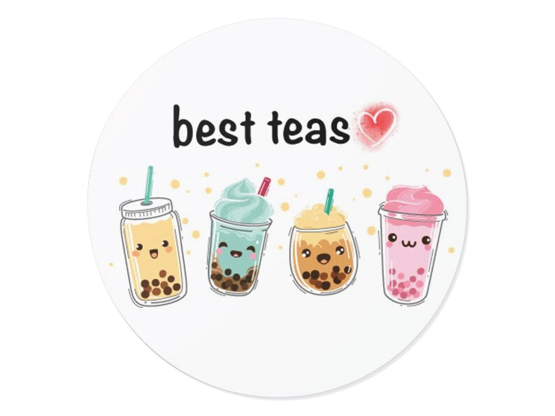Bubble Tea Vinyl Stickers Best Teas Boba Tea Stickers Thick - Etsy