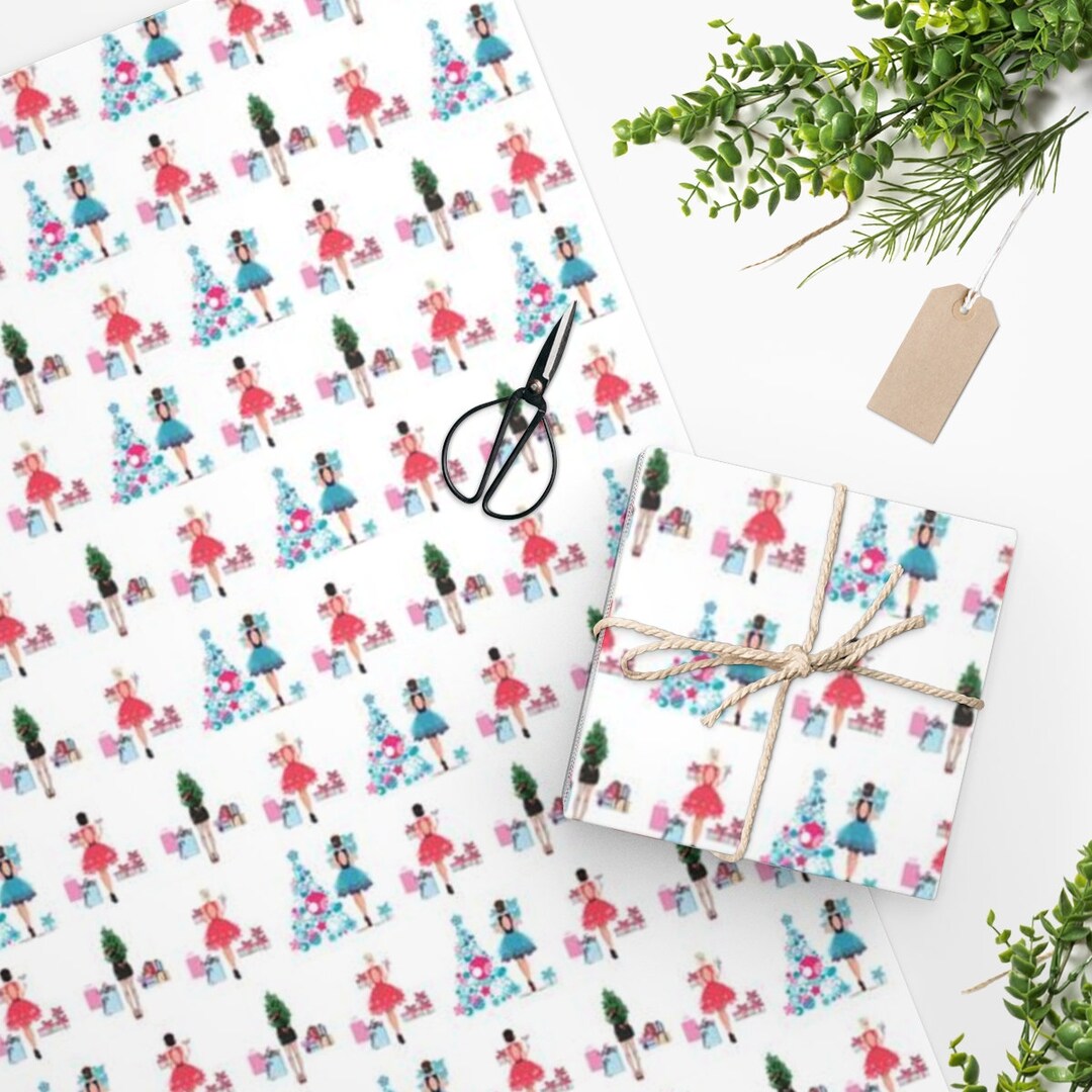 Fashion Christmas Holiday Wrapping Paper - Fashionista Gift Wrap ...