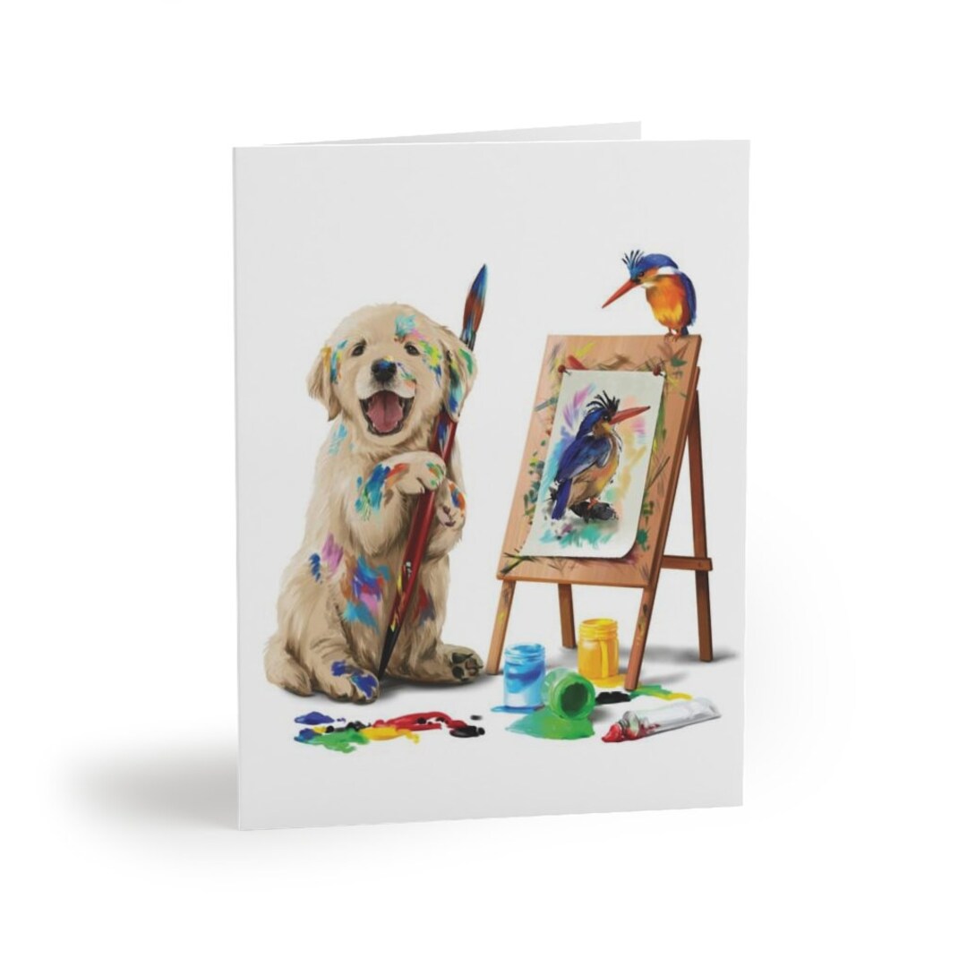 Puppy Birthday Card Dog Greeting Cards With Envelopes set of 8 or 16 - Etsy