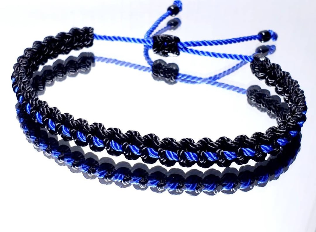 Thin Blue Line Police Bracelet, New Police Bracelet, Thin Blue Line ...