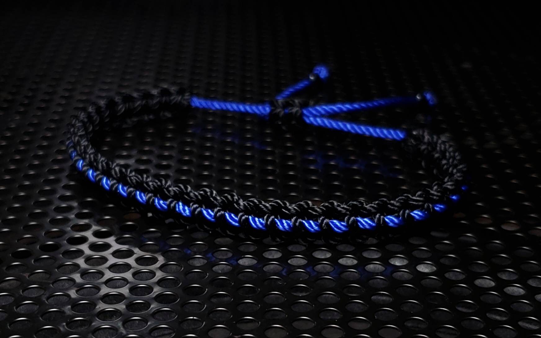 Thin Blue Line Police Bracelet New Police Bracelet Thin Blue - Etsy