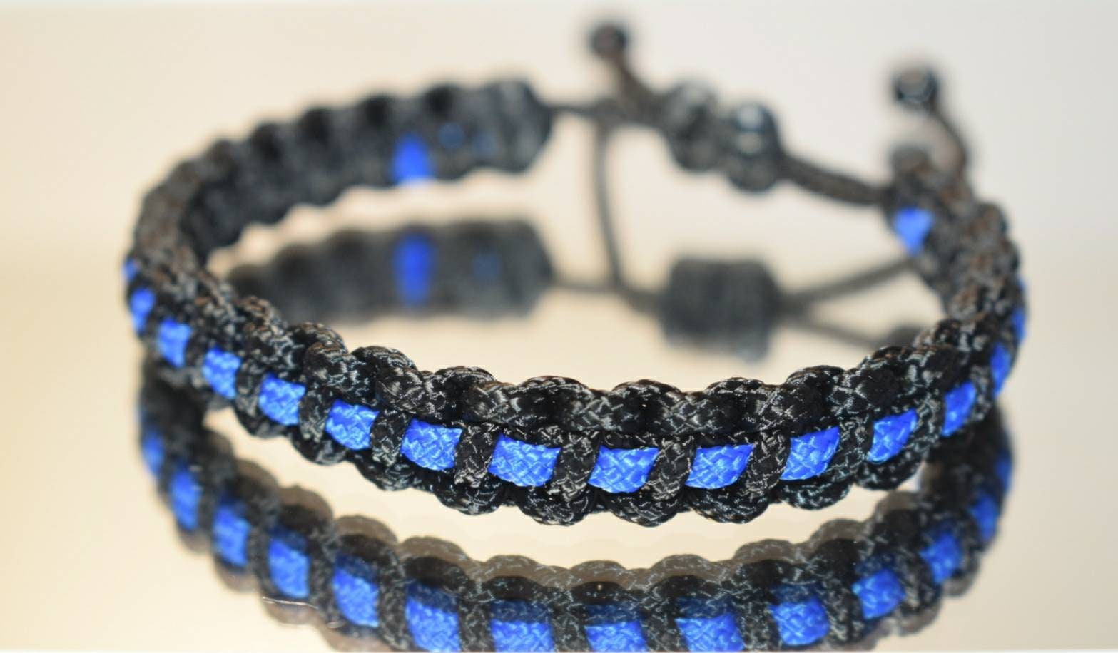 Police Thin Blue Line Bracelet, Police Bracelet, Thin Blue Line Support ...