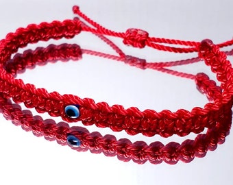Good Luck Red String Bracelet Evil Eye Protection Amulet Red - Etsy