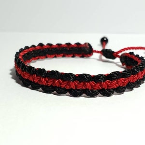 Thin Red Line Bracelet, Firefighter Bracelet, Fashionable and Durable ...