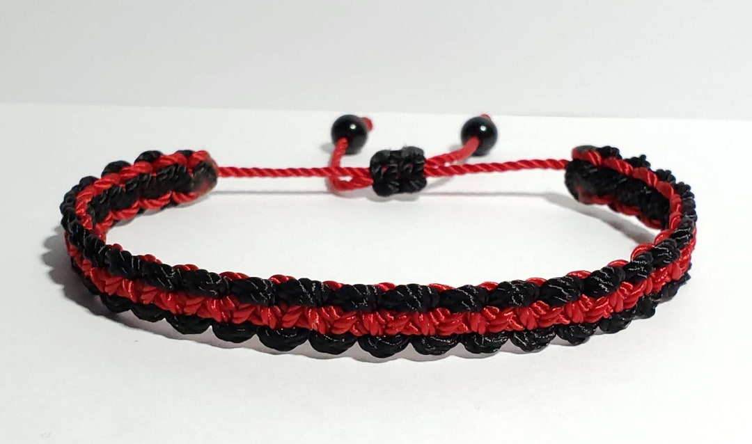 Thin Red Line Bracelet, Firefighter Bracelet, Fashionable and Durable ...