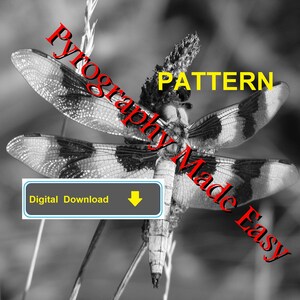 Dragonfly Pyrography Pattern Wood Burning Pattern Digital Download - Etsy