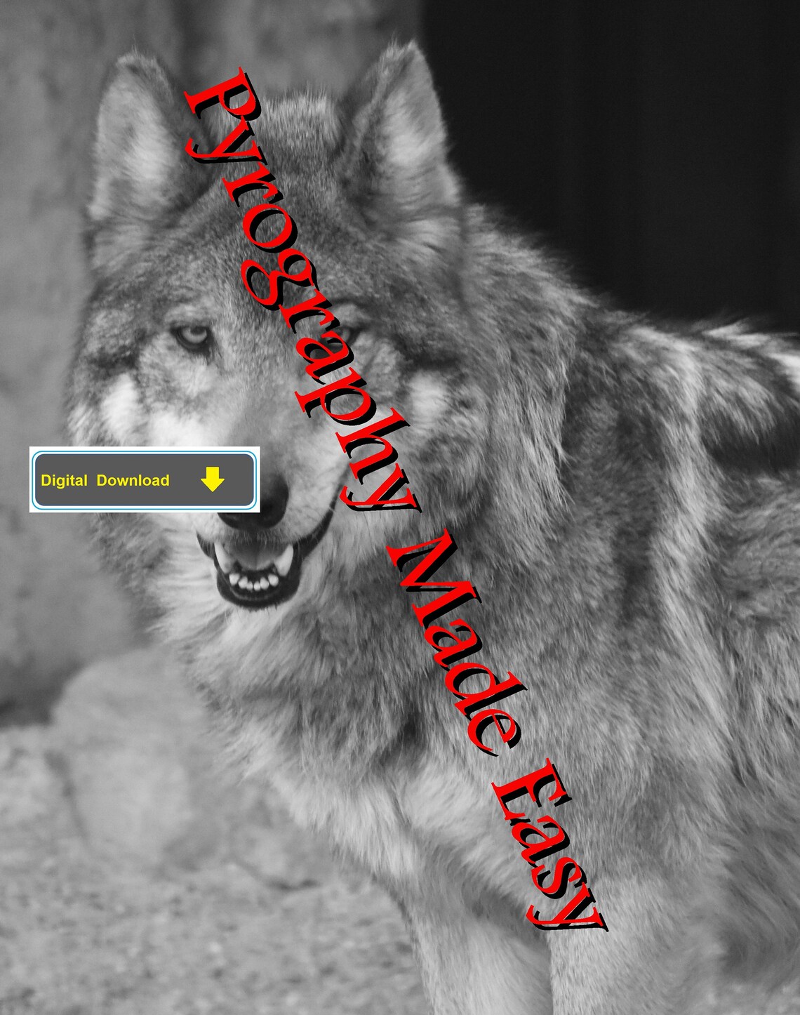 Mexican Grey Wolf Pyrography Pattern Wood Burning Pattern - Etsy