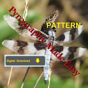 Dragonfly Pyrography Pattern Wood Burning Pattern Digital Download - Etsy