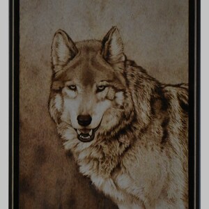 Mexican Grey Wolf Pyrography Pattern: Tutorial Available - Wood Burning ...